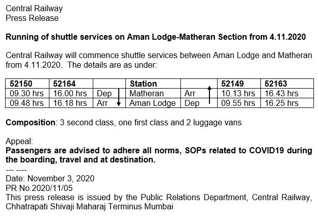 Neral to Matheran Train Time Table | Neral-Matheran Toy Train Timings ...